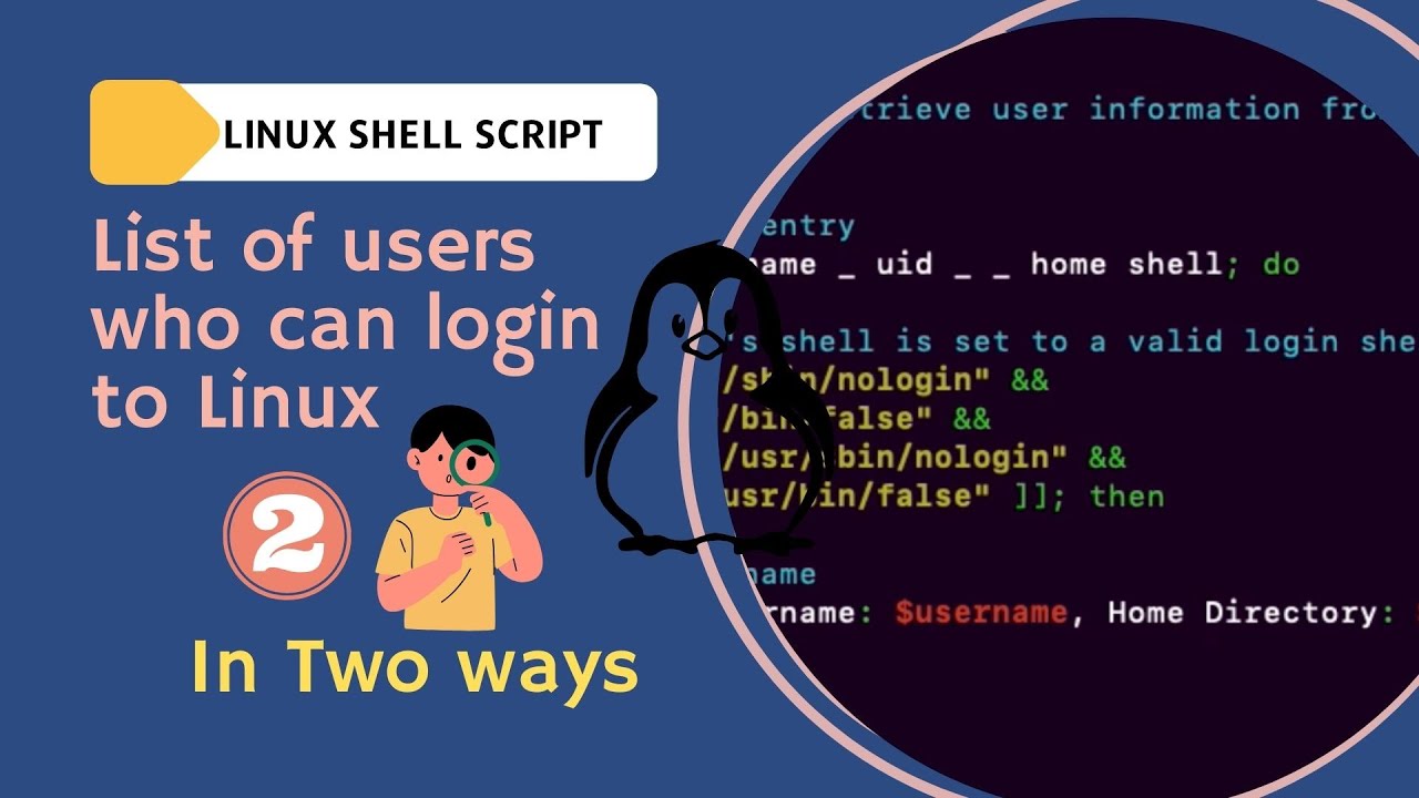 How to get the list of users who can login to Linux? - YouTube