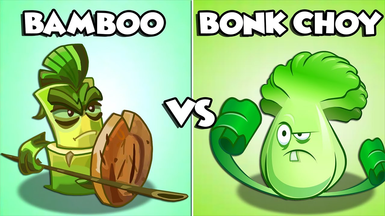 Pvz2 Bamboo Spartan vs Bonk Choy vs Gargantuar Zombie in Plants vs ...