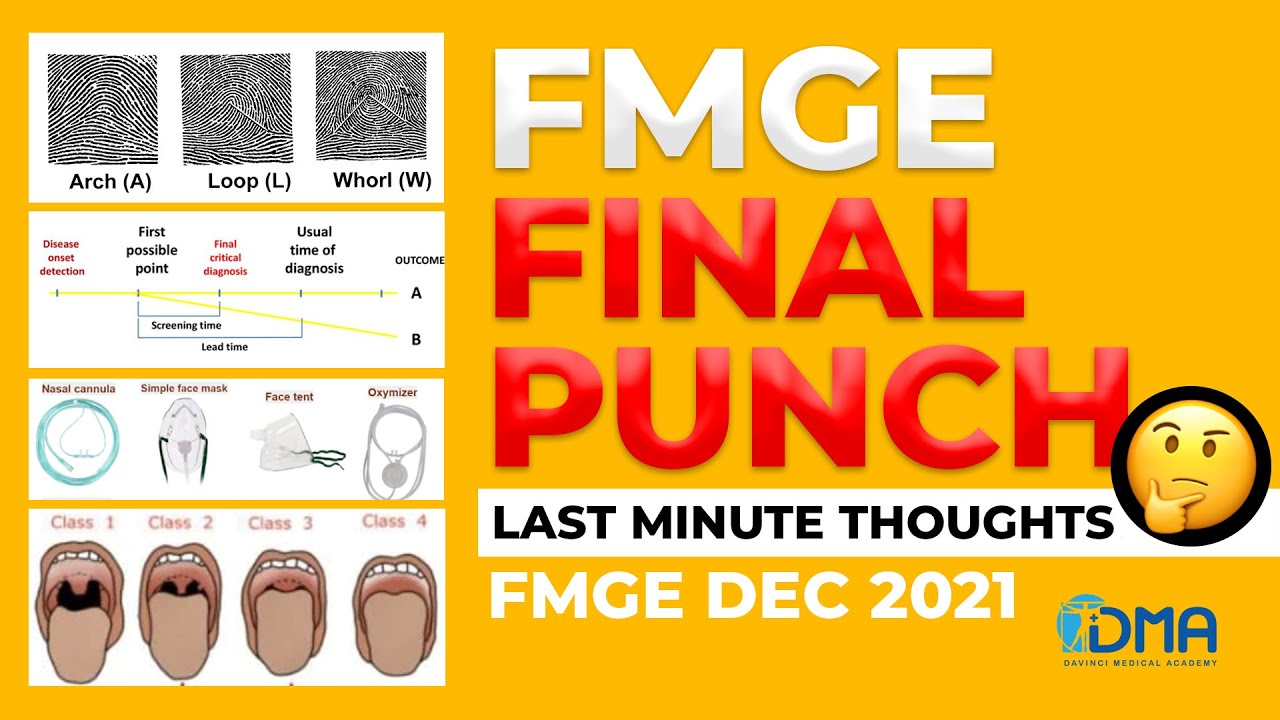DMA's FMGE Final Punch | FMGE last-minute thought | FMGE Dec 2021 | DMA ...