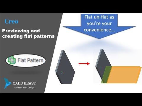Previewing and creating flat patterns in creo - YouTube