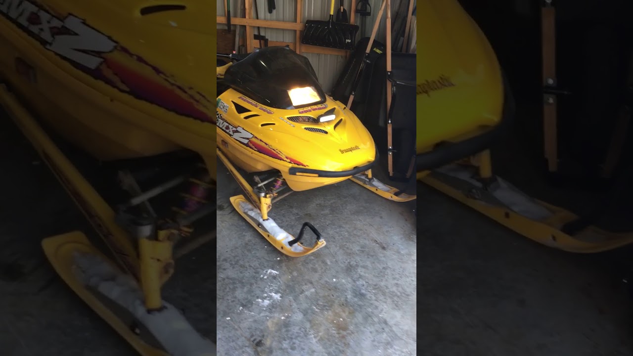 1998 skidoo mxz 500 with mbrp trail can - YouTube