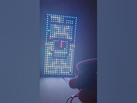 Classic Pacman played on a 32x16 RGB LED Matrix on the Arduino - YouTube