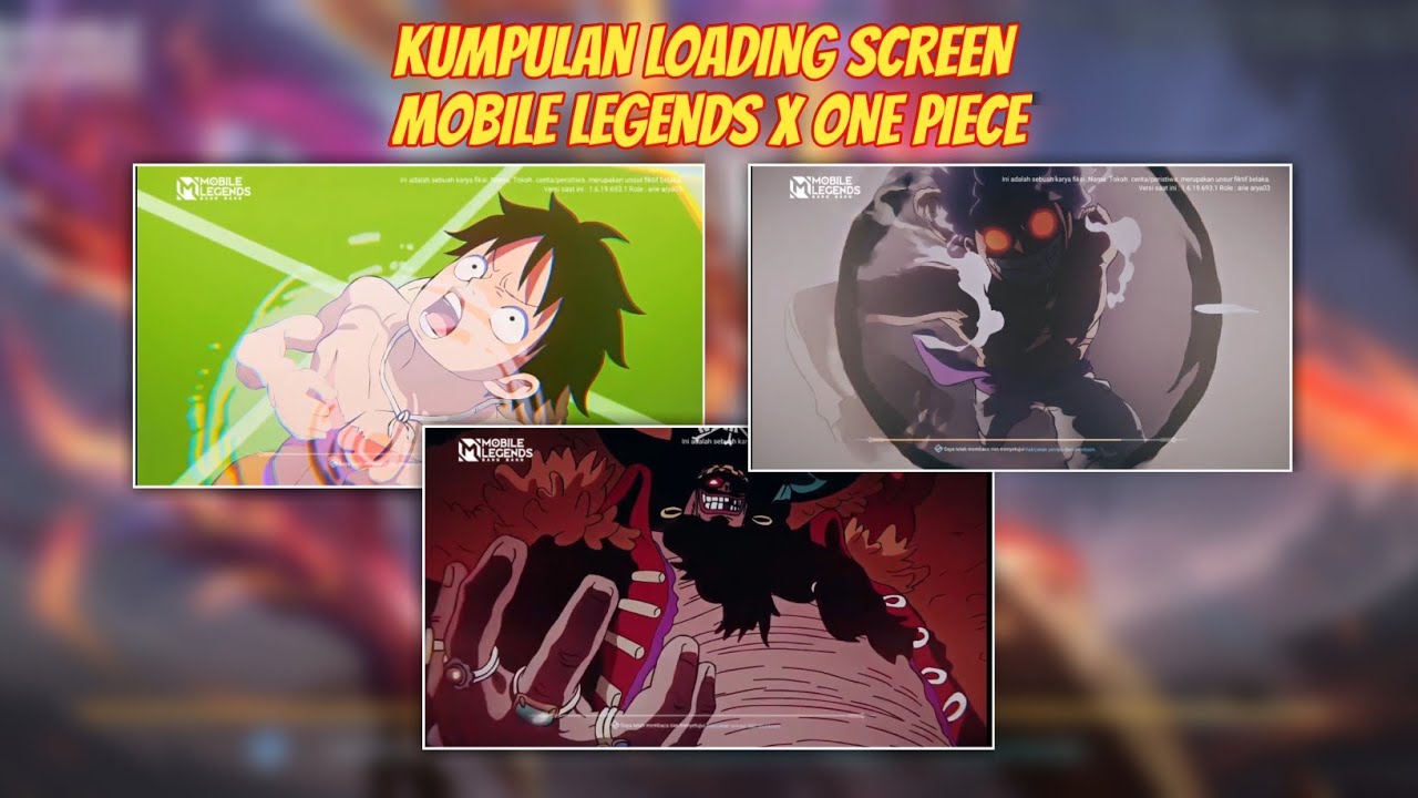 LOADING SCREEN MOBILE LEGENDS ANIME ONE PIECE - INTRO ML ANIME HD - YouTube