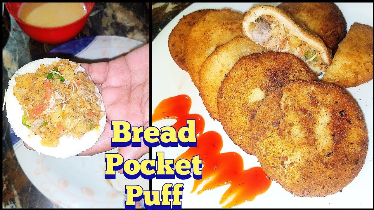 Bread pocket puffs ||Tea time snacks ||pocket puff recipe by Sam's ...