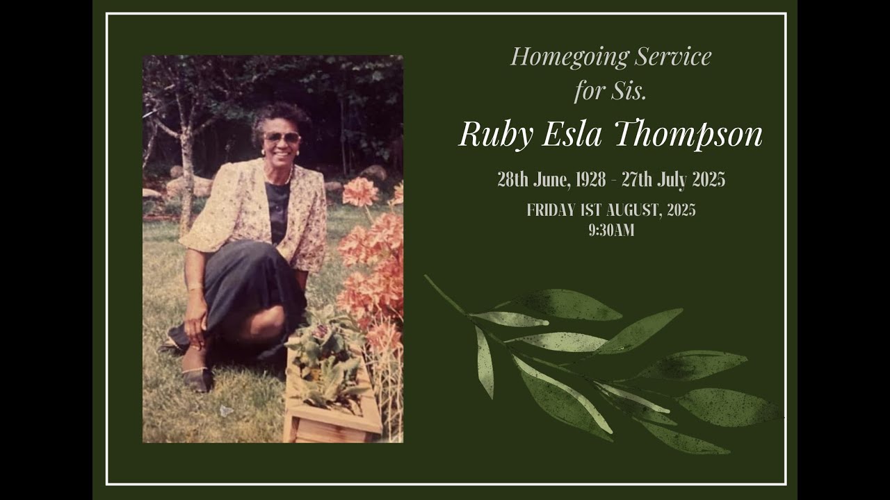Homegoing Service for Sis. Ruby Thompson - YouTube