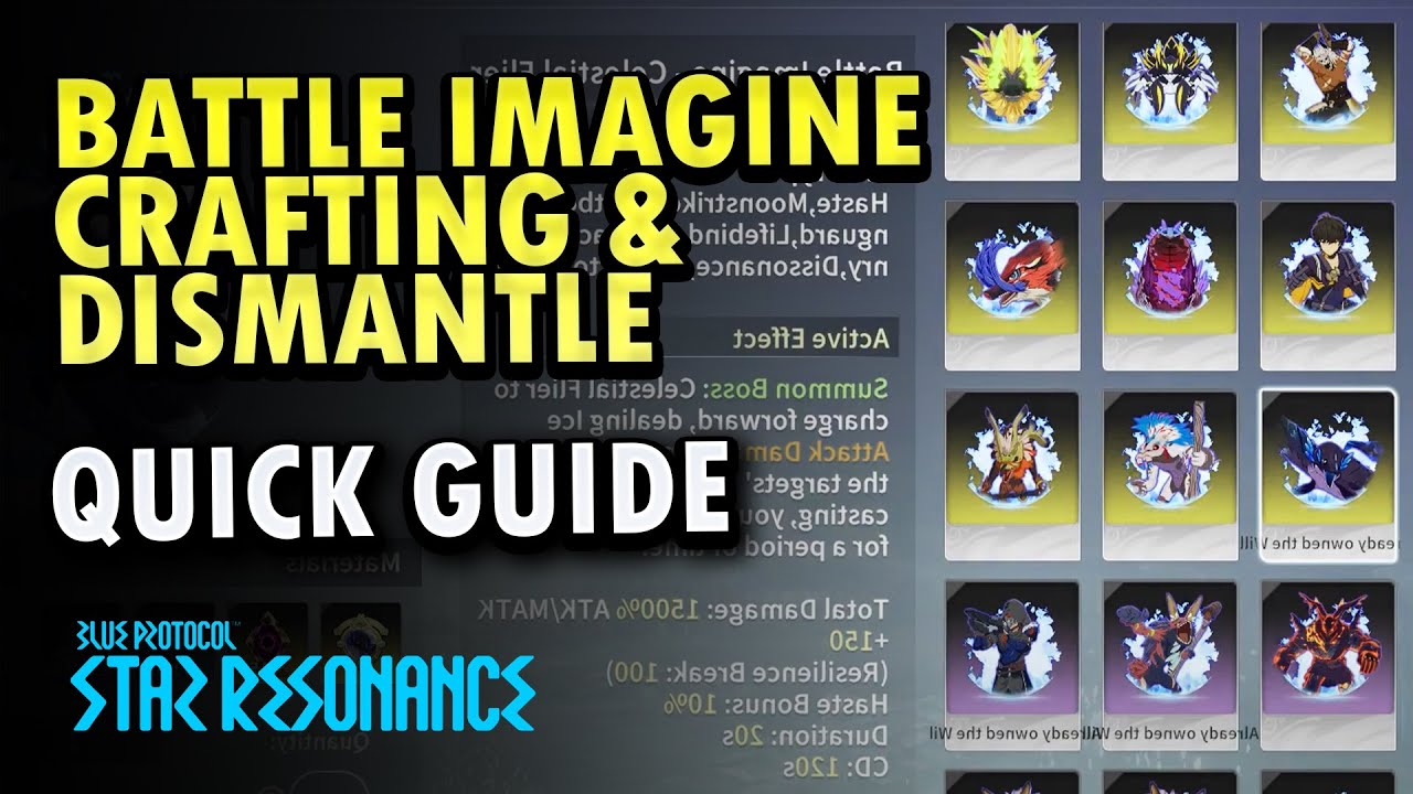 Battle Imagine Crafting & Dismantle BPSR | Blue Protocol : Star ...