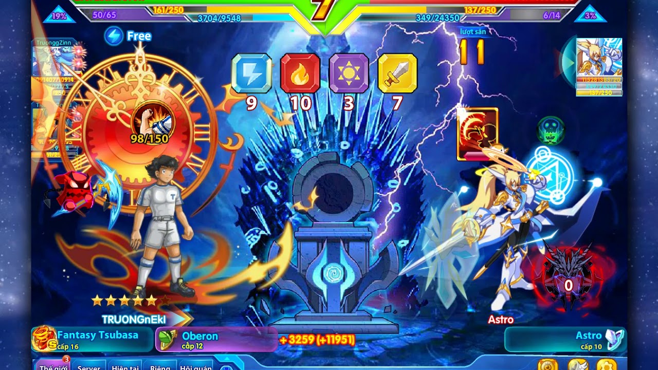 POKIWAR 3 : Fantasy Songoku (f2) và f11 Tsubasa vs Astro ( đảo xử nữ ...