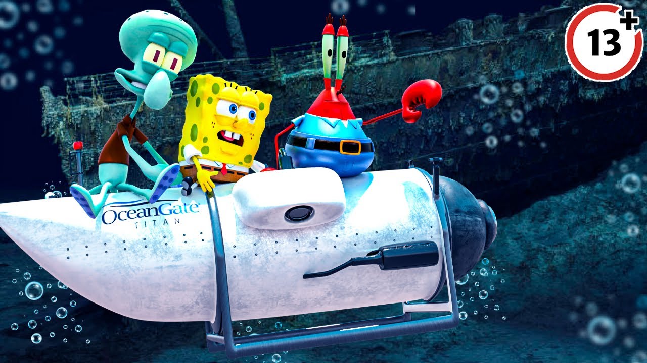 SpongeBob Crashes the OceanGate Titan Submarine! - YouTube