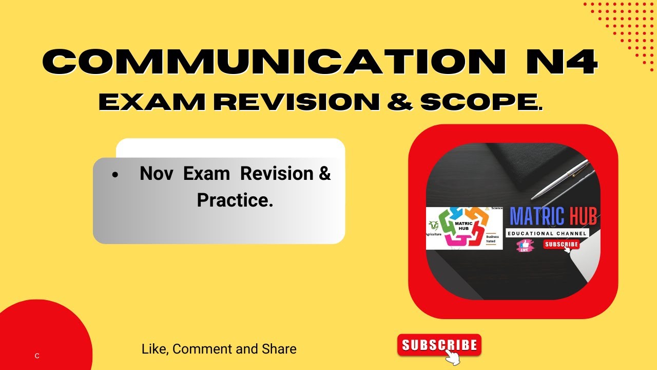 Communication N4 - P2 November 2024 Exam Paper. - YouTube