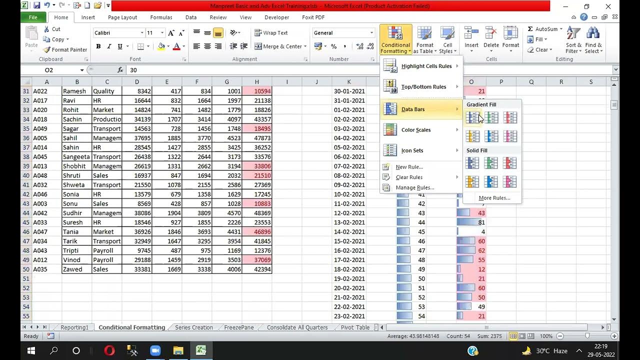 Conditional formatting ka excel me kaise istemal karte hai - YouTube