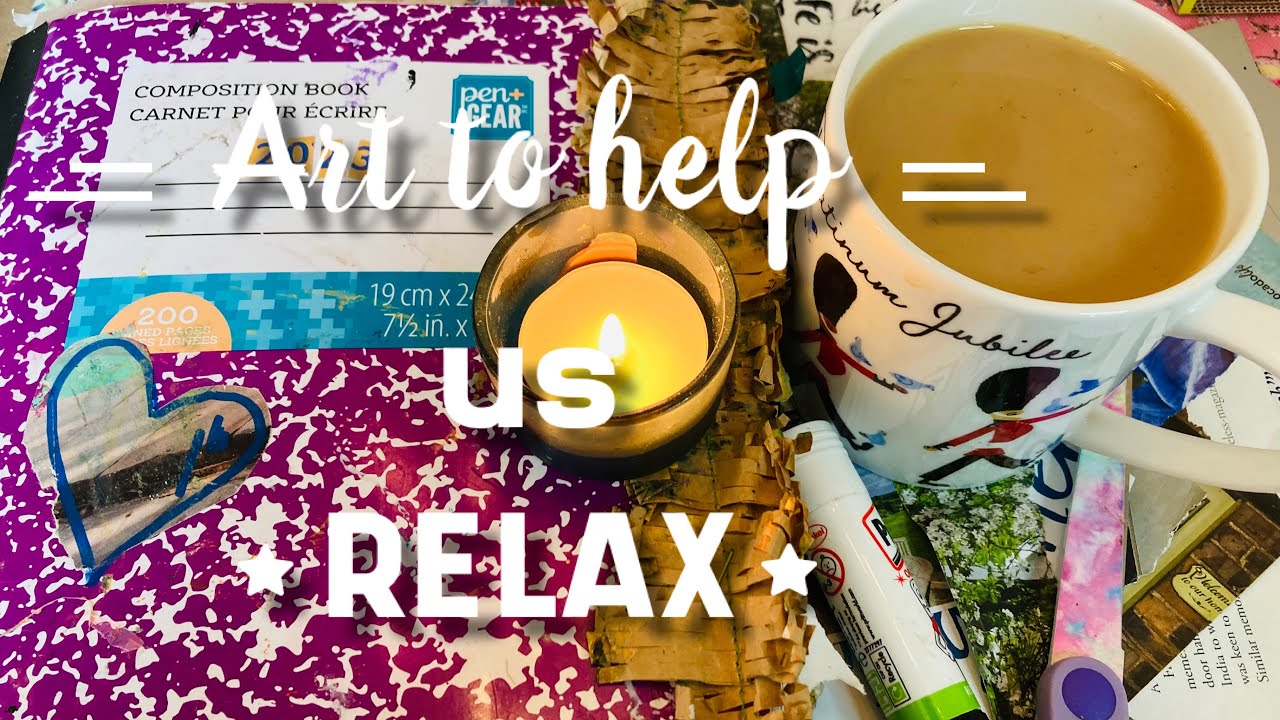 composition notebook collage magazines art to help us relax - YouTube