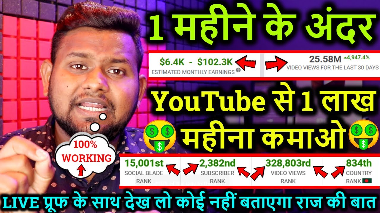 🤴बिना फेस के 1 लाख YouTube से महीने कमाता है ! Earn Money From YouTube ...