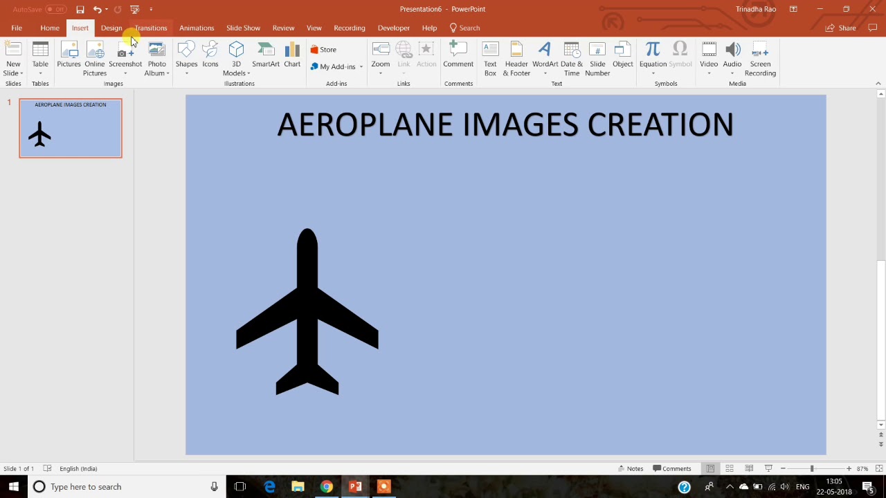 How to create Aeroplane image on pp - YouTube