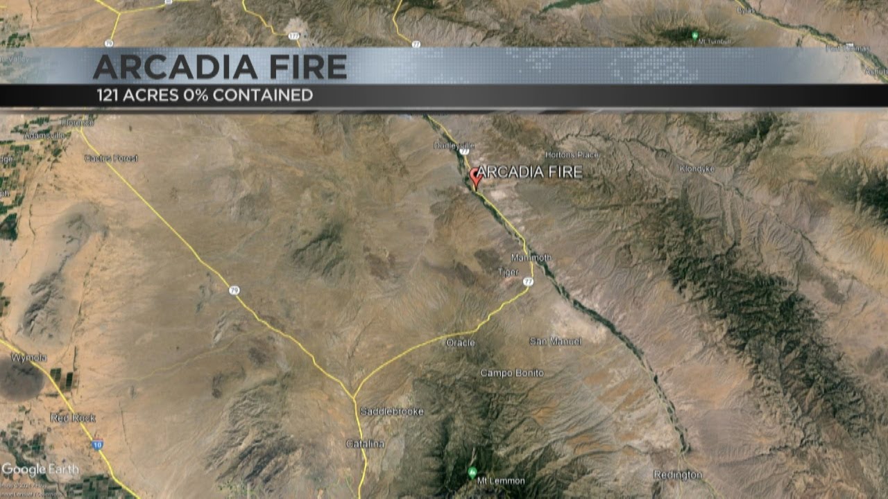 Crews battling new Arcadia Fire in Pinal County - YouTube