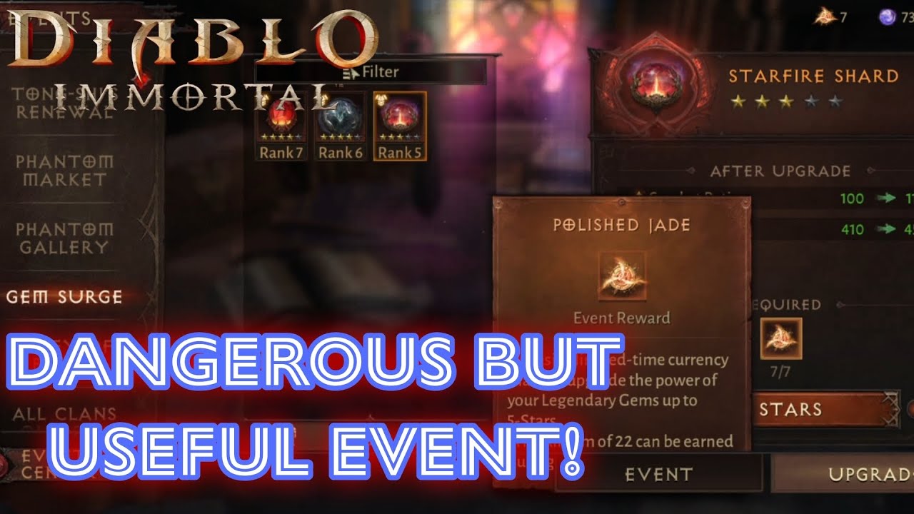 Using Gem Surge To Upgrade My Starfire Shard! - Diablo Immortal - YouTube