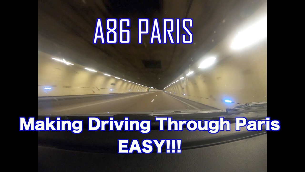 Driving on the A86 Tunnel under Paris - Traffic Free Paris - YouTube