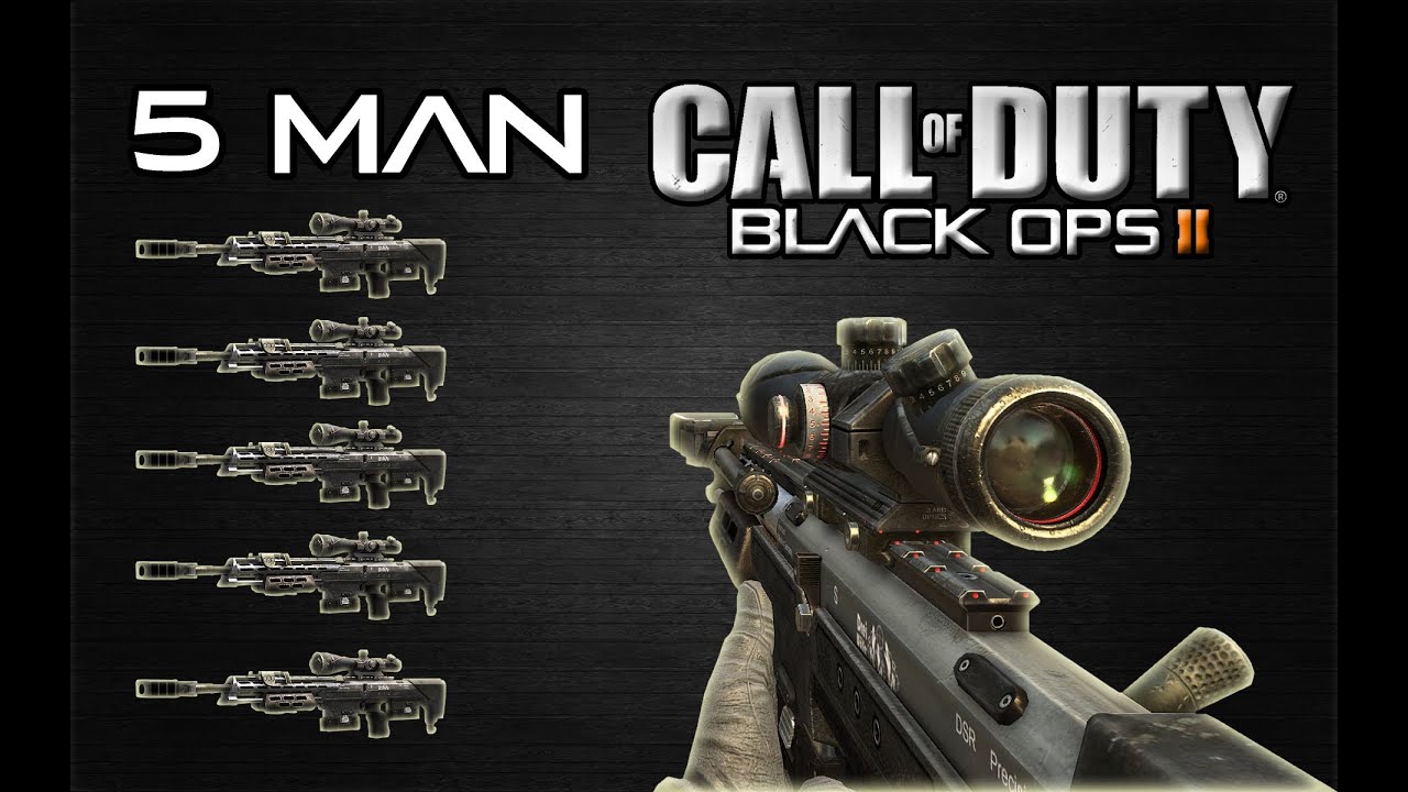 Black Ops 2: Five Man Collateral On Screen - Proof It's Real! (BO2 DSR-50 Sniper 5 In 1) - YouTube