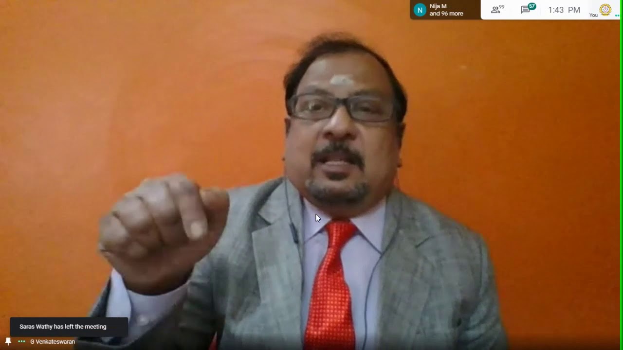 Webinar on 13 June 2020 (Working Environment) Mr.G.Venkateswaran, CEO ...