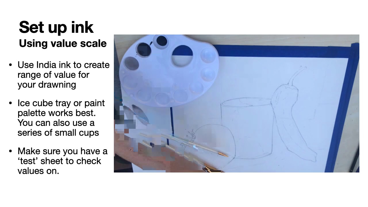 India Ink Value Drawing - YouTube