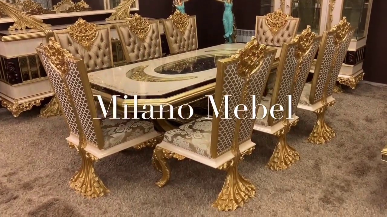 Milano Mebel- Drap yemek odası ve koltuk takimi - YouTube