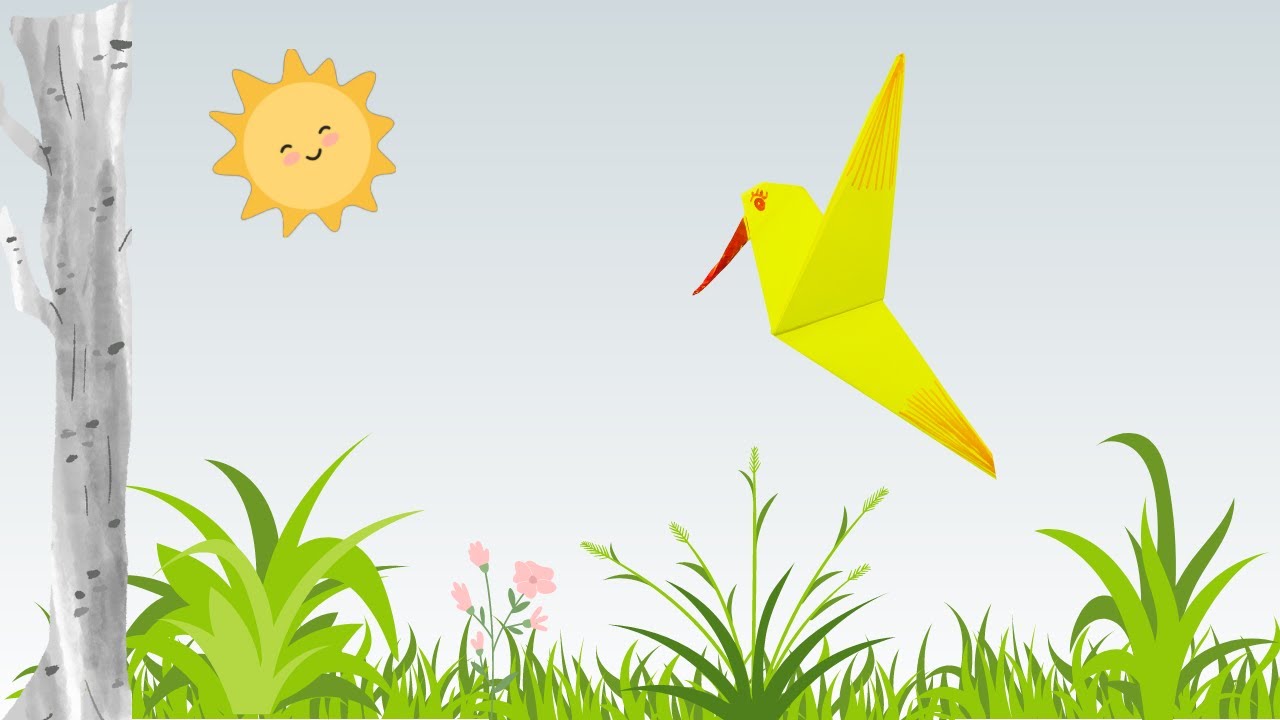 Easy Origami Hummingbird - How to make Origami Hummingbird - YouTube