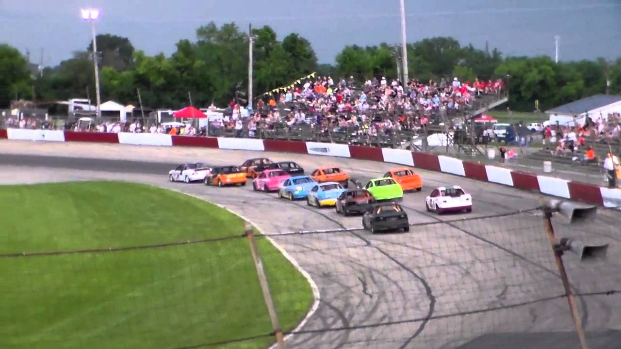 July 18, 2015 Crazy Compacts at Columbus Motor Speedway! - YouTube