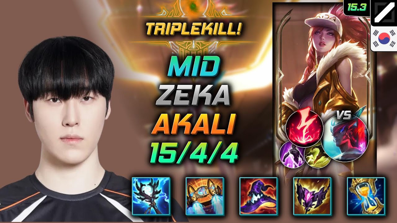 Akali Mid Build Zeka Stormsurge Electrocute - LOL KR Challenger Patch ...