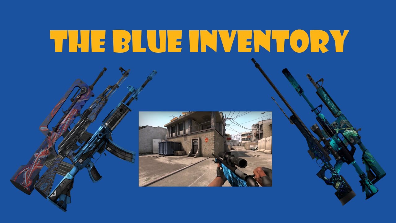 CS GO THE BLUE INVENTORY !!! - YouTube