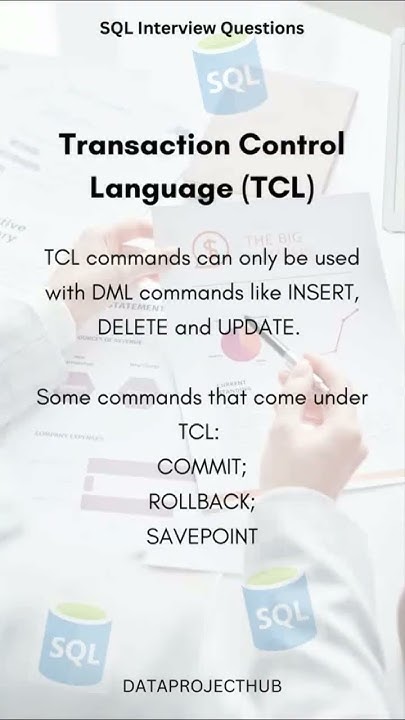 Transaction Control Language (TCL) | SQL Interview Question Series ... Transaction Control Language (TCL) | SQL Interview Question Series ...