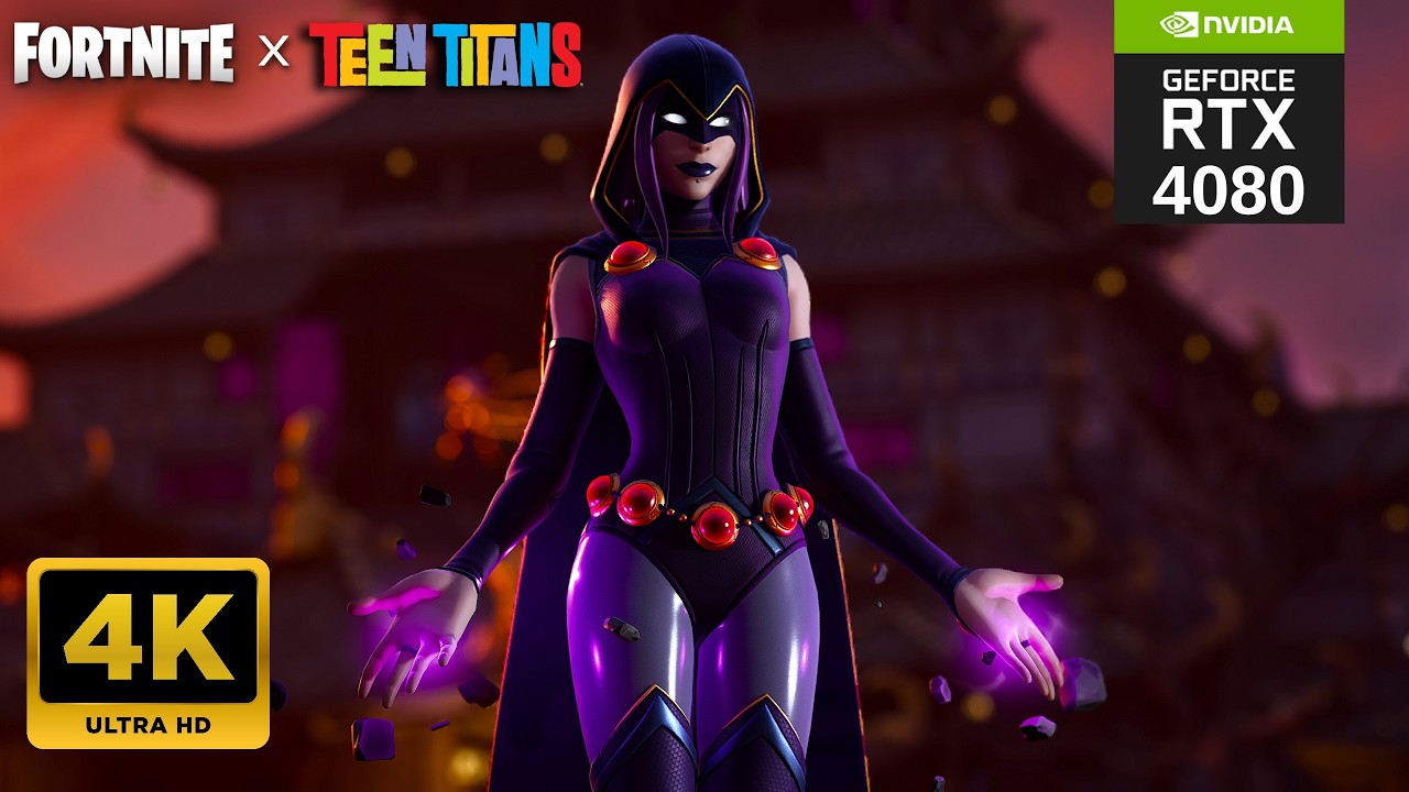 *RARE* Raven 4K Gameplay | FORTNITE x TEEN TITANS - YouTube