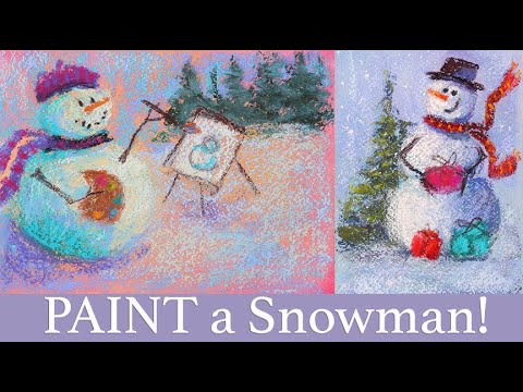 Paint a Snowman! / Easy Pastel Art Lesson - YouTube