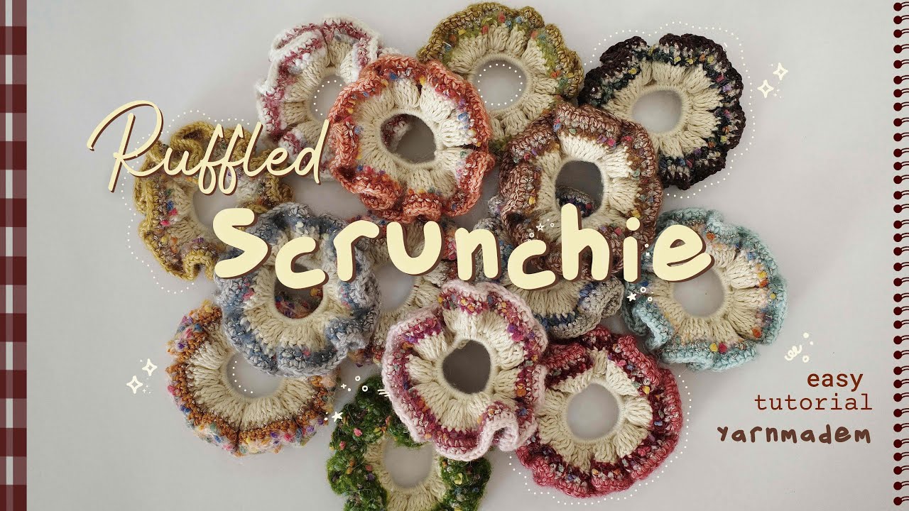 Easy Crochet Ruffled Scrunchie Tutorial - YouTube