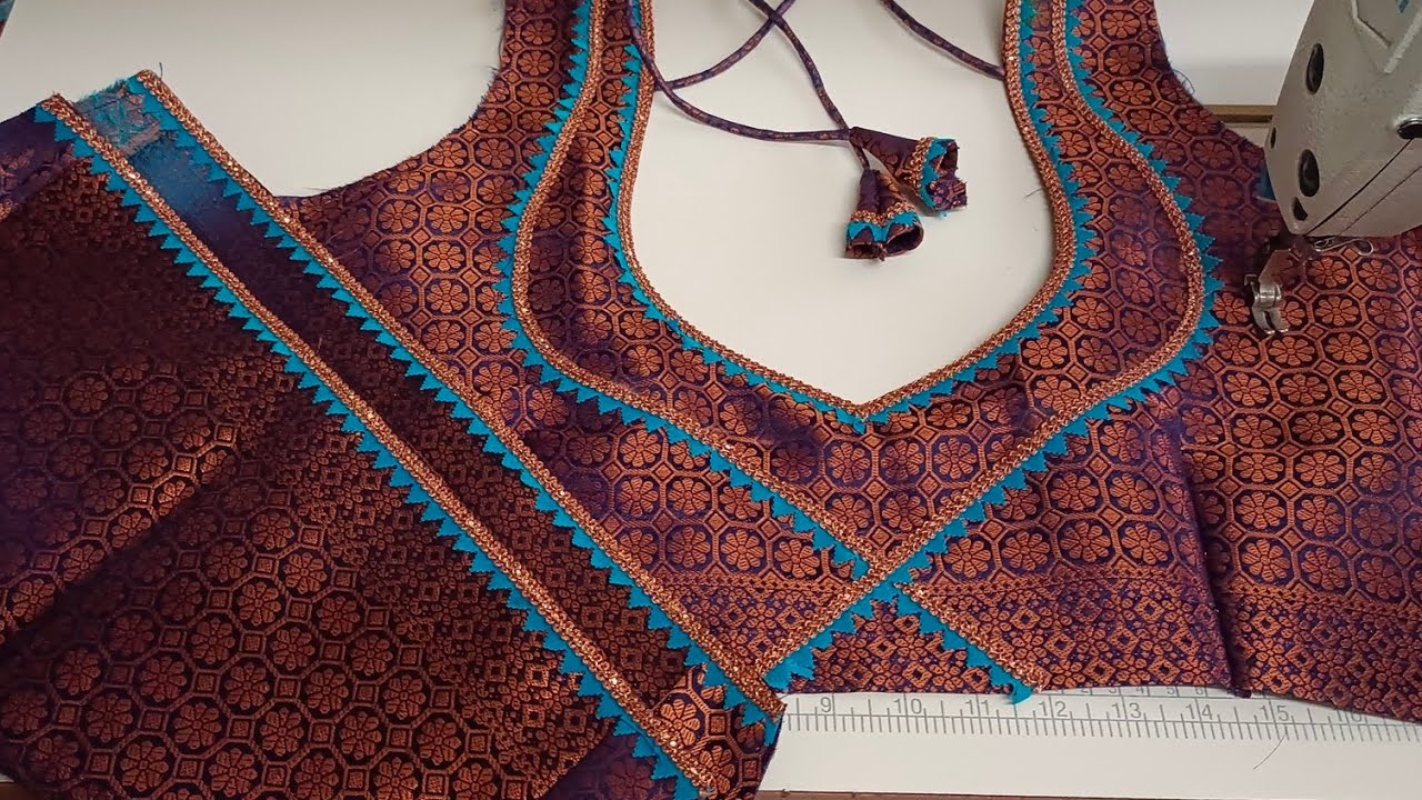 Back Gale Design Blouse // Cutting ️ And Stitching Blouse Neck Design ...