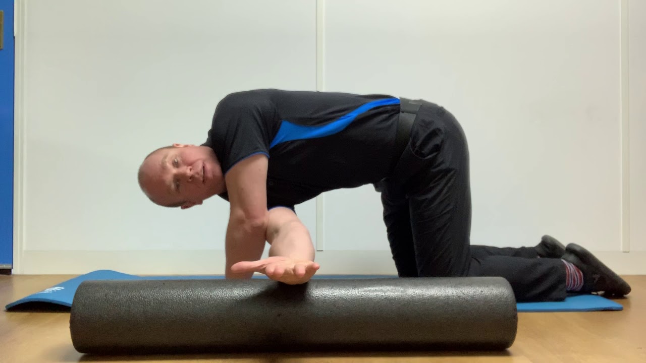 Thread the Needle Foam Roller Thoracic Spine - YouTube