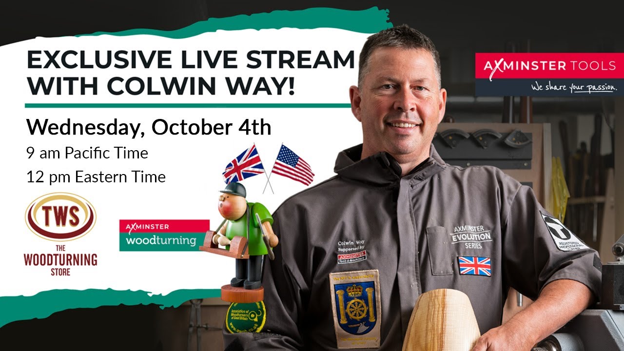 German Smoker Project - Axminster Woodturning Live Stream with Colwin ...