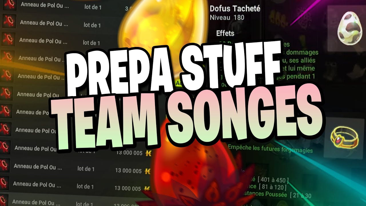 PREPA STUFF TEAM SONGE FULL OPTI ! - 20.000 TOUR 1 ! TEAM CRA/CRA/PANDA ...