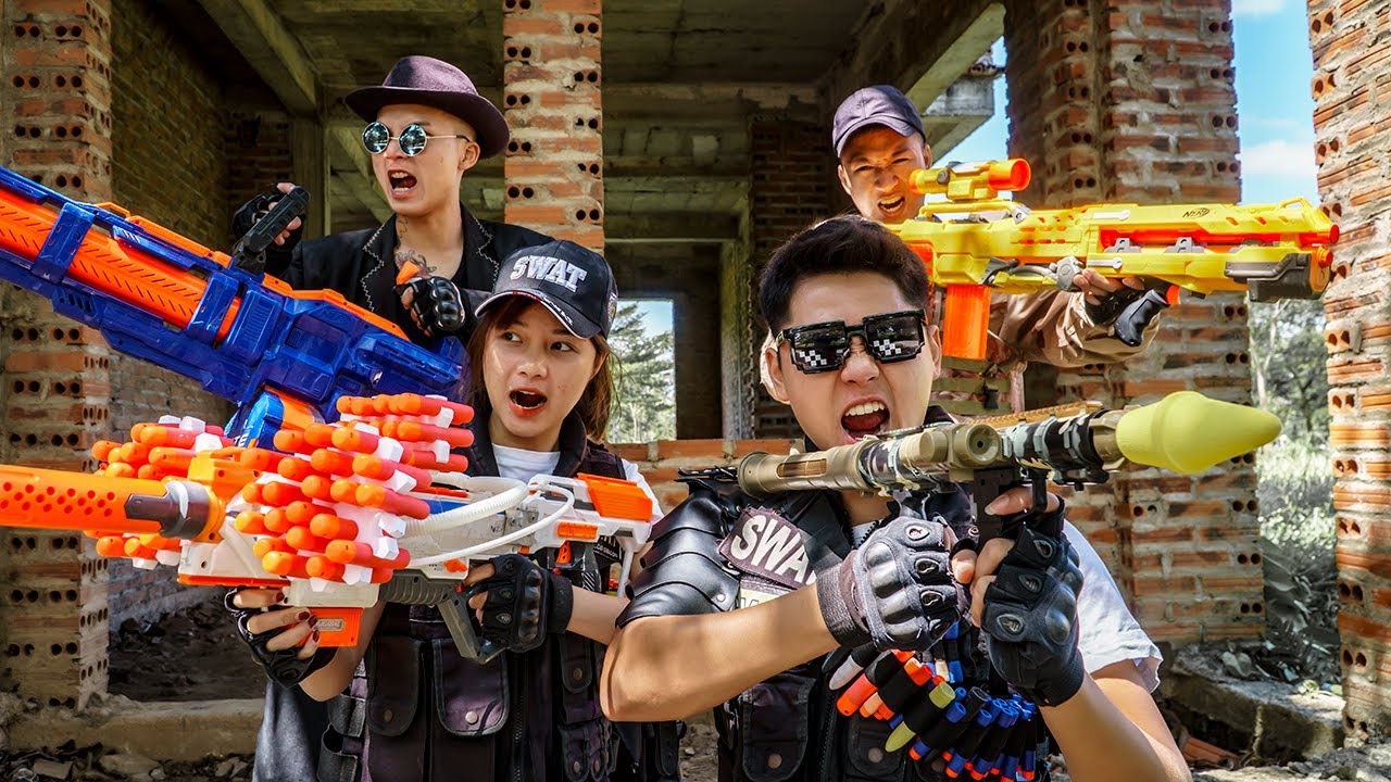 LTT Game Nerf War : Warriors SEAL X Nerf Guns Fight Braum Crazy Justice ...