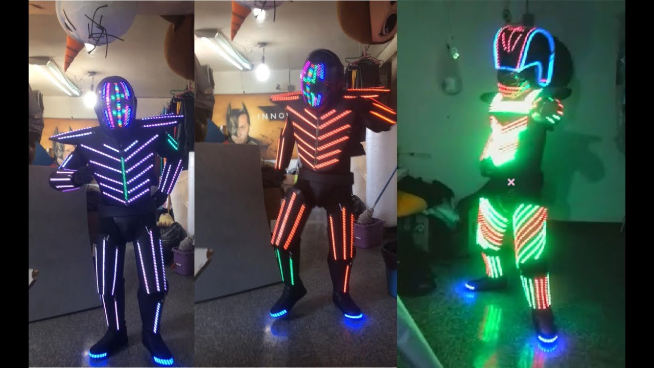 Trajes Robots con Luz Led - YouTube