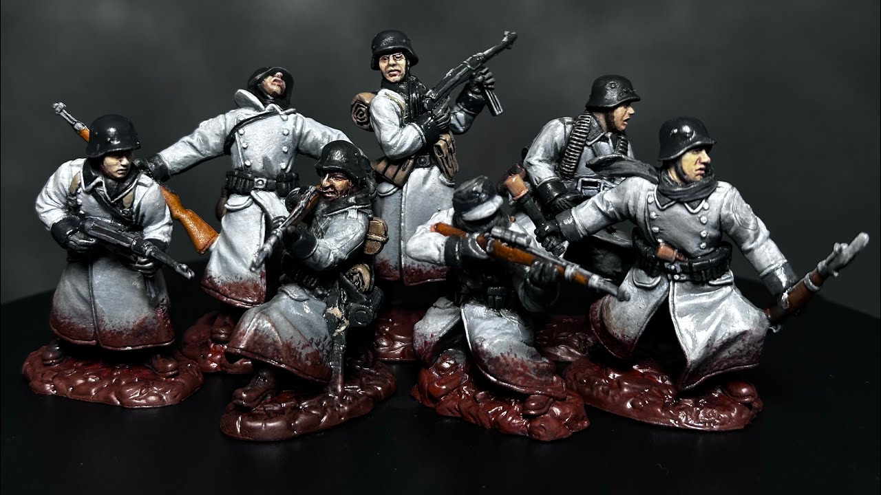 Painting Army Men! TSSD WW2 German Long coats. Come say hi! - YouTube