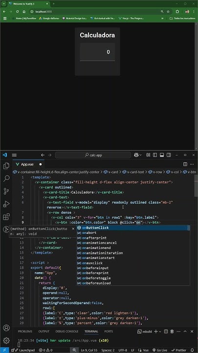Calculadora Interactiva con Vue.js y Vuetify #vuejs #calculadora #tutorialvue #javascript - YouTube