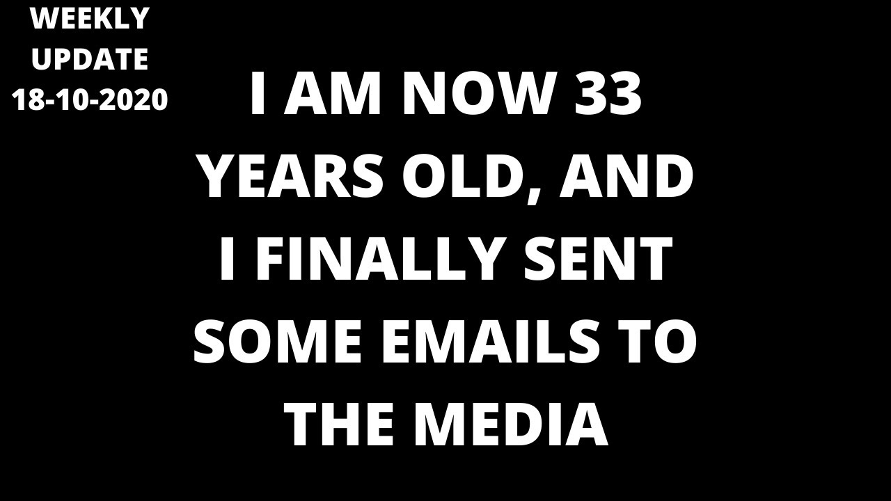I am now 33 years old and I finally sent some emails to the media (WU ...