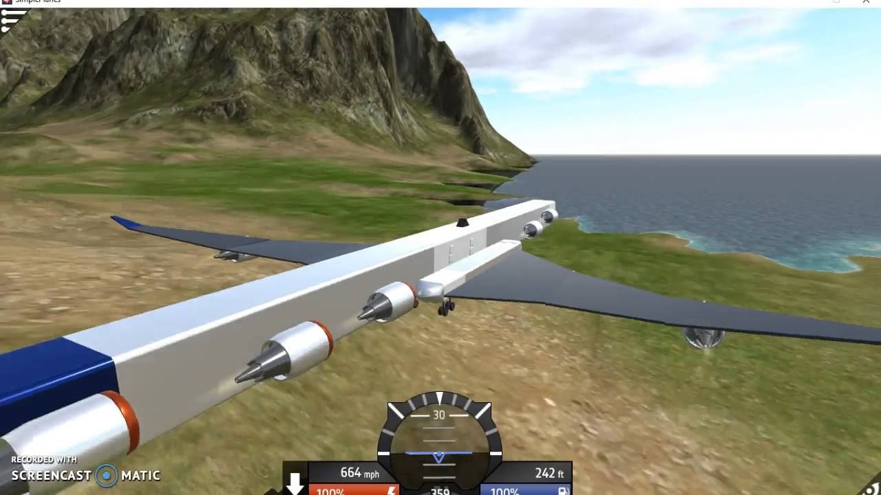 The largest plane to fly | Simpleplanes - YouTube