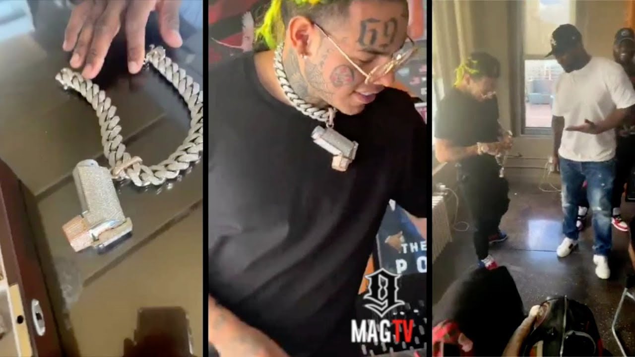 50 Cent Gifts Tekashi 6ix9ine An "Iced Out" Inhaler! 💠 - YouTube