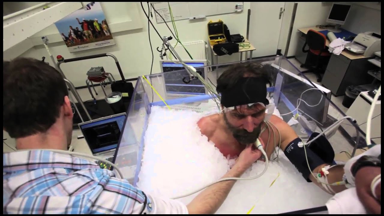 Wim Hof the iceman in Radboud hospital research facility - YouTube