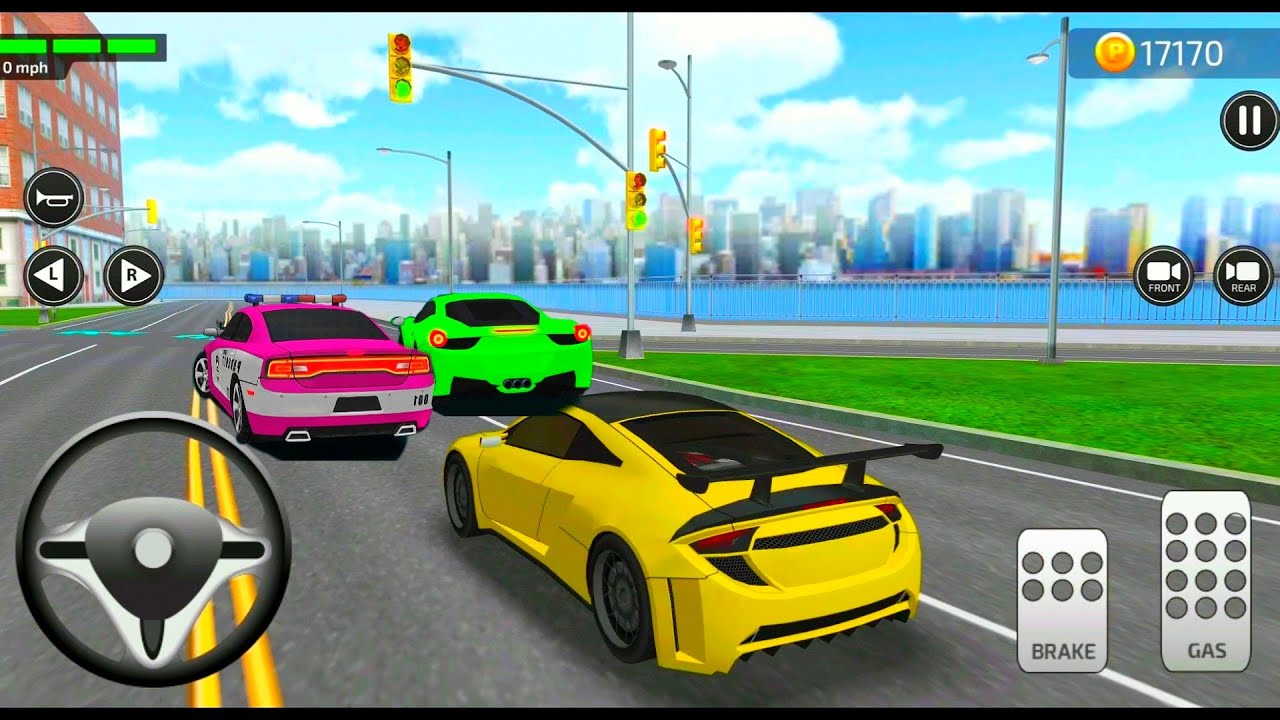 Yellow Sport Car City Driving Car Game - Parkig Frenzy 2.0 3D Game #5 ...