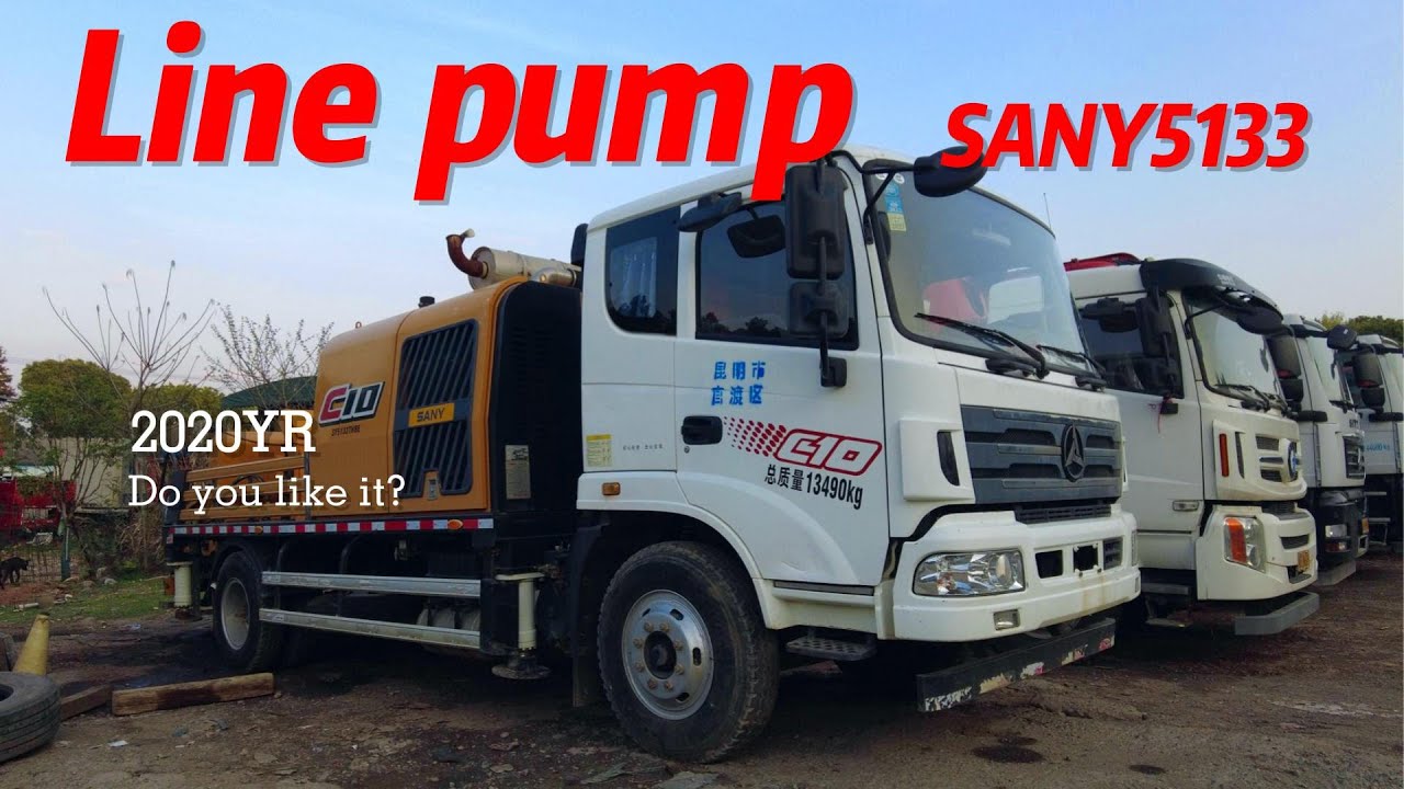 Second Hand SANY Line Pump SY5133 - YouTube