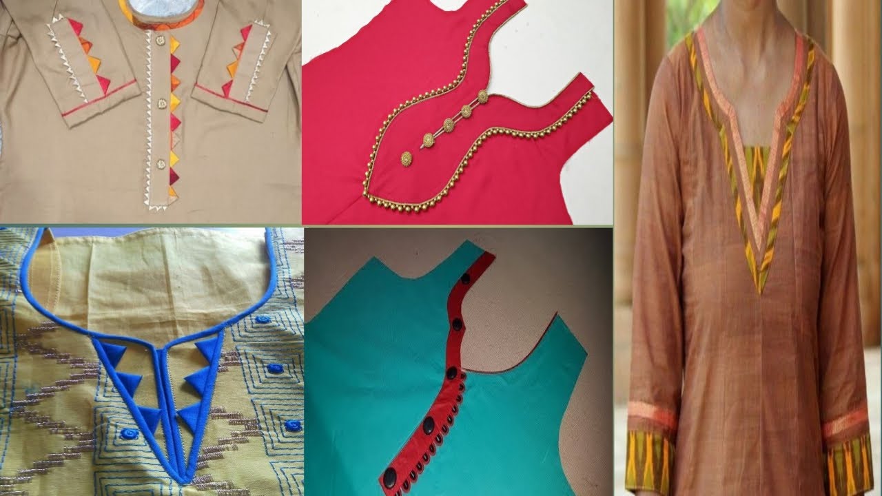 Eid Special Piping Neck Designs || Beautiful Summer Dress Piping Neck ...