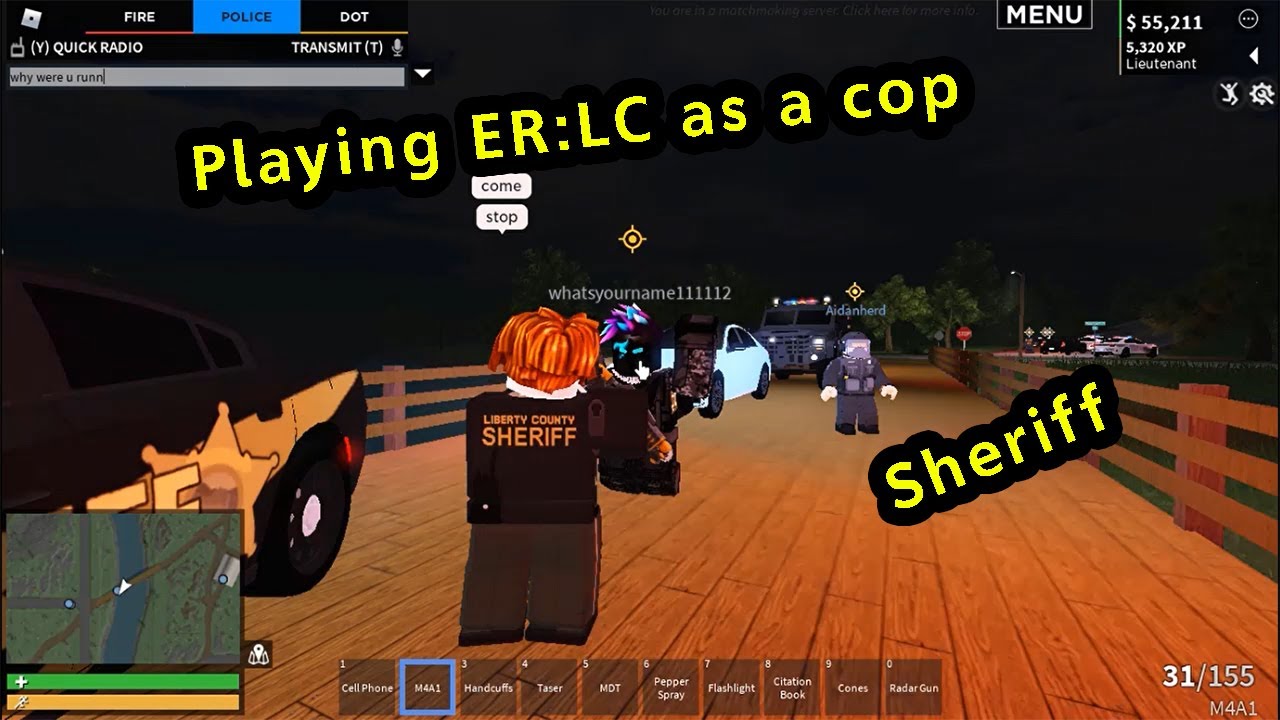 Playing as cop (Sheriff) in erlc | Roblox - YouTube