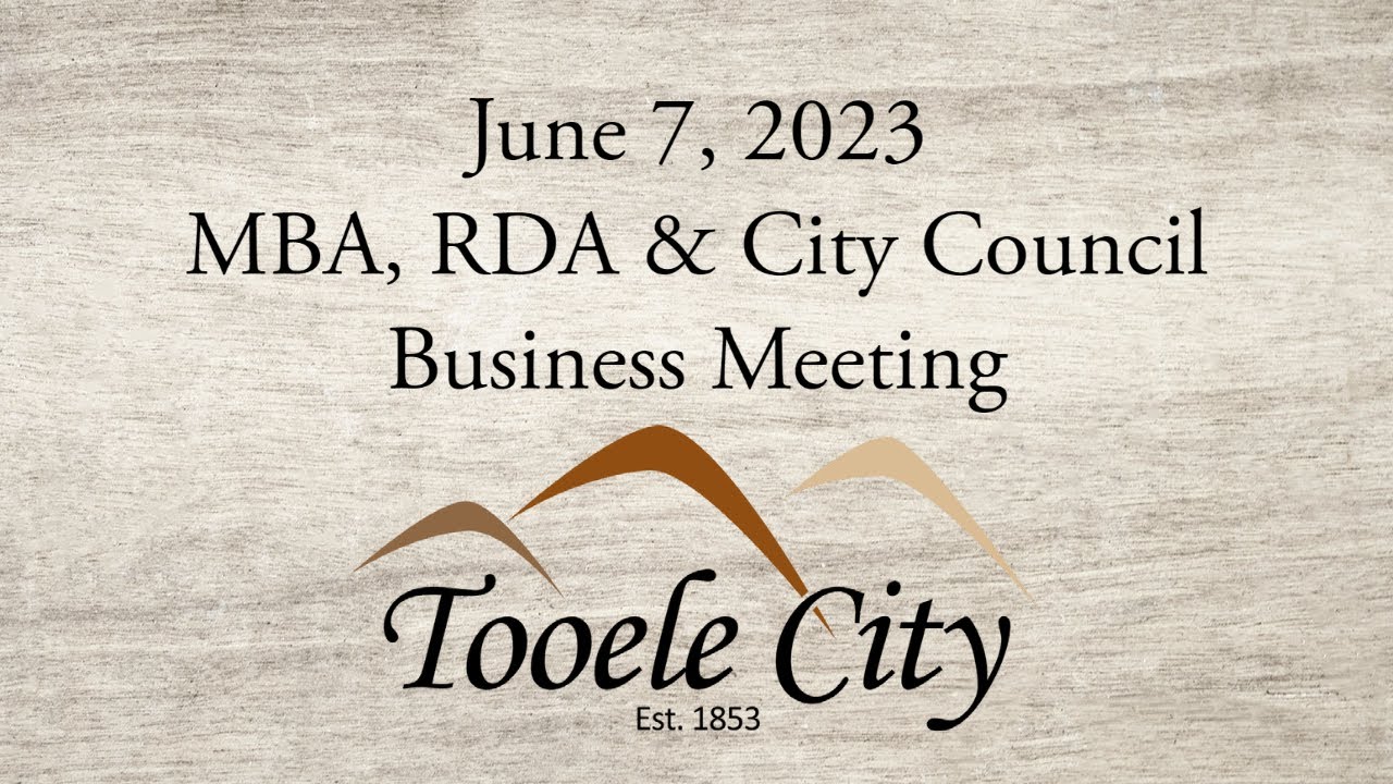 June 7, 2023 MBA, RDA & City Council Business Meetings - YouTube