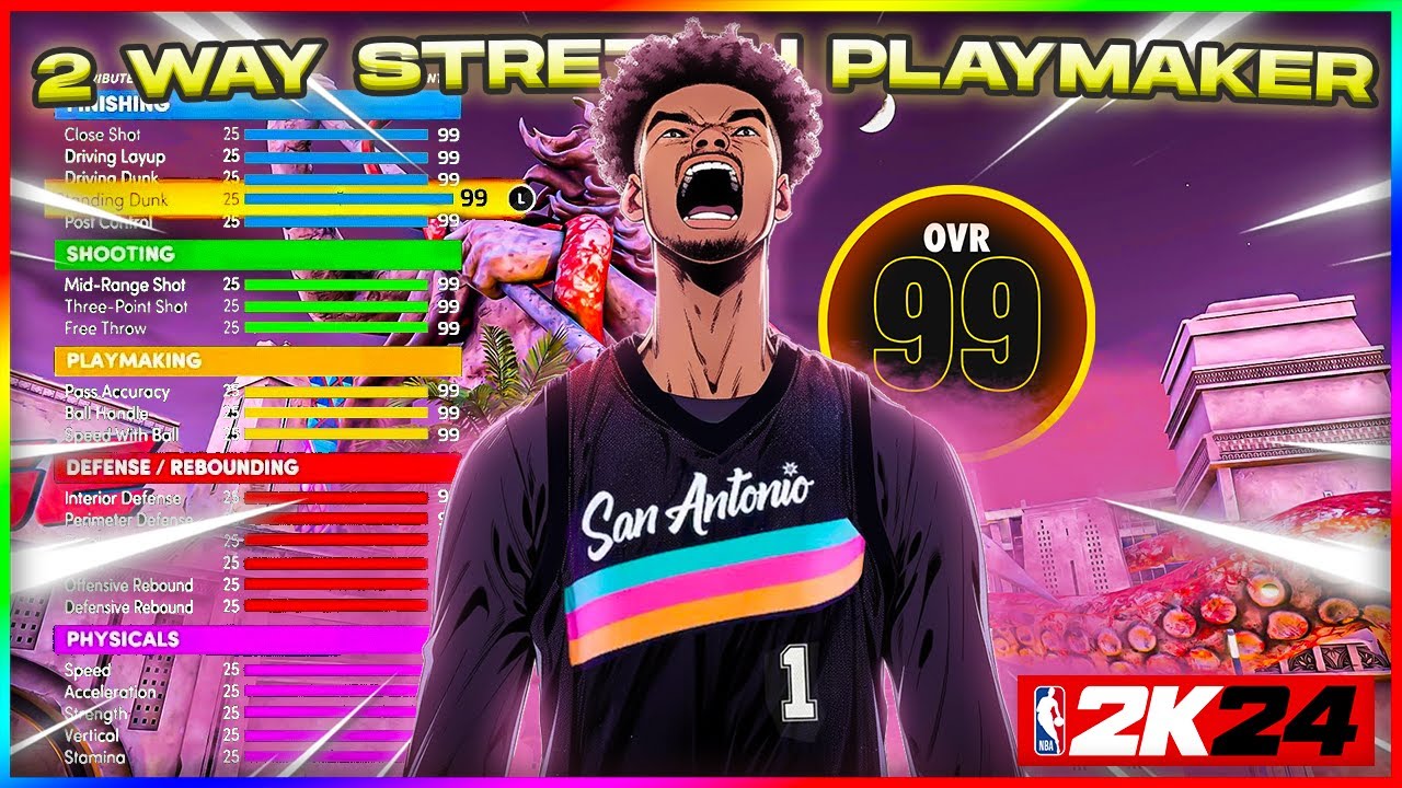 THIS 2-WAY STRETCH PLAYMAKER BUILD DOMINATES PARK - NBA 2K24 - YouTube